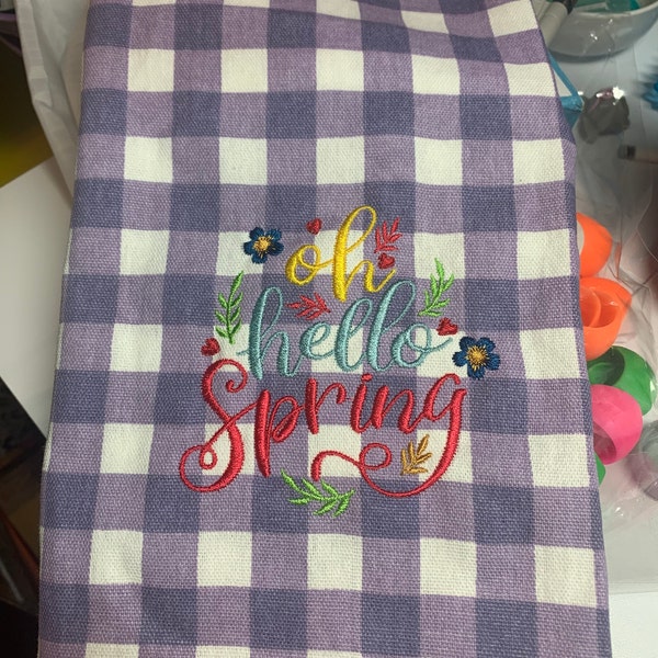Hello Spring Embroidery Design, Hello Spring Machine Embroidery Design ...