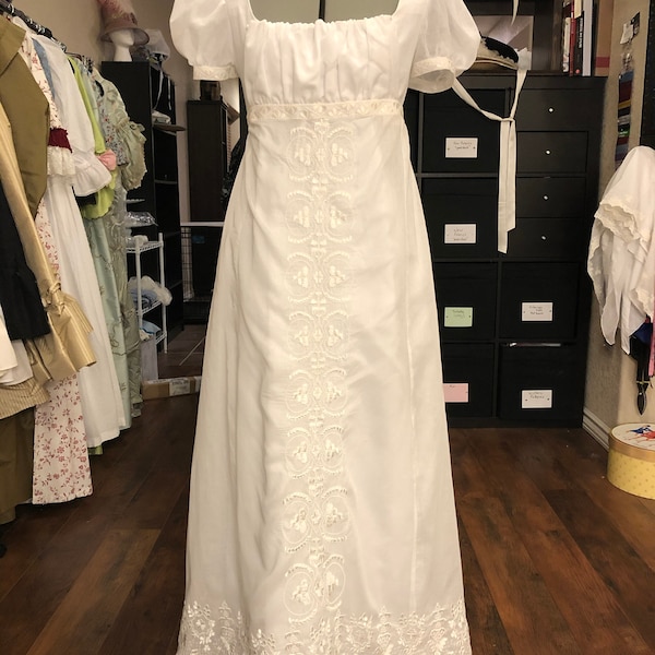 Machine Embroidery Pattern for 1805 Regency Gown - Whitework Embroidery ...
