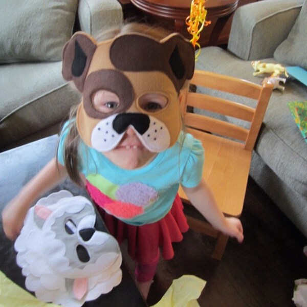 Children's SHEEP Farm Animal Felt Mask - Etsy
