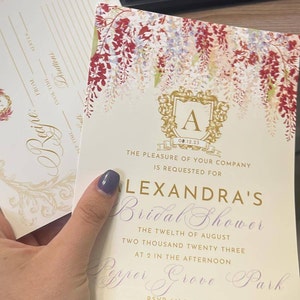 Renaissance Printable Invite Template, Canva, Editable, Wedding, Bridal ...