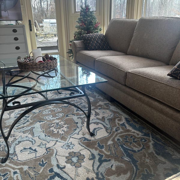 PB Franklin Multi Red Traditional Oriental Style Handmade Tufted 100% ...