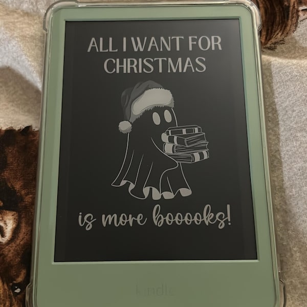 Kindle Insert for Clear Case, Holiday Christmas Book Theme, Kindle Skin ...