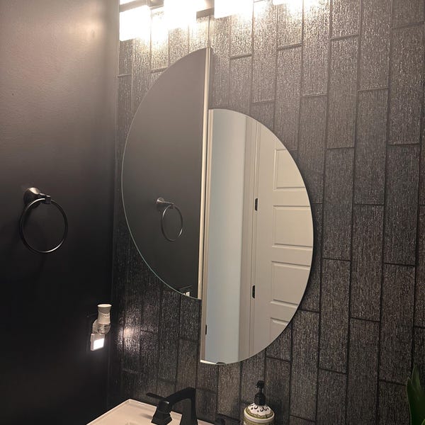Moon Mirror, Half Moon Mirror, Mirror Wall Decor, Wall Mirror, Mirror ...