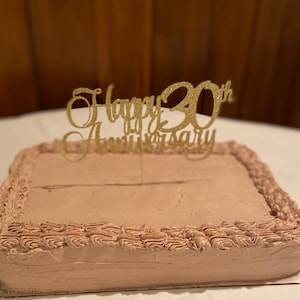 Happy 30th Anniversary Cake Topper 30th Anniversary Cake - Etsy