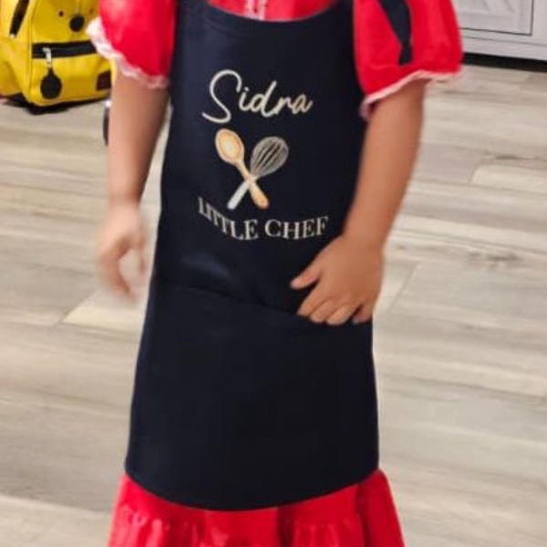 Personalized Kids Apron, Toddler Apron, Customized Apron, Little Chef ...