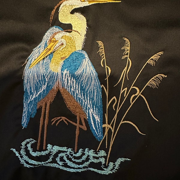 A Couple of Herons Embroidery Design - Etsy