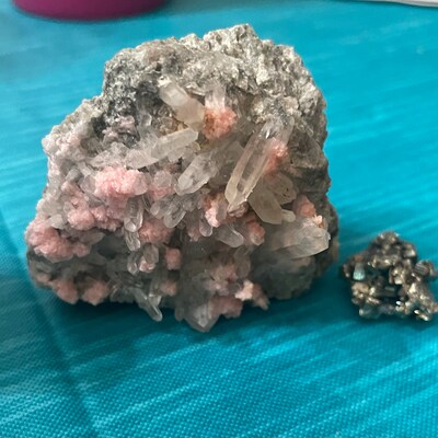 Wonderful Rare Calcite on Needle Quartz Whit Iron Oxide - Etsy