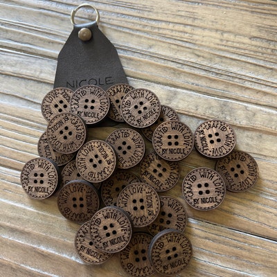 Product Tags, Wooden Buttons, Personalized Wooden Buttons, Handmade ...
