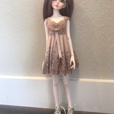 Cappuccino Beige Dress for Bjd MSD and Tonner Dolls - Etsy