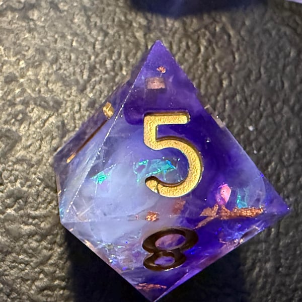 Green Lightning DND D20 Dice, Resin Sharp Edge Dice Set, D&D Dice Set ...