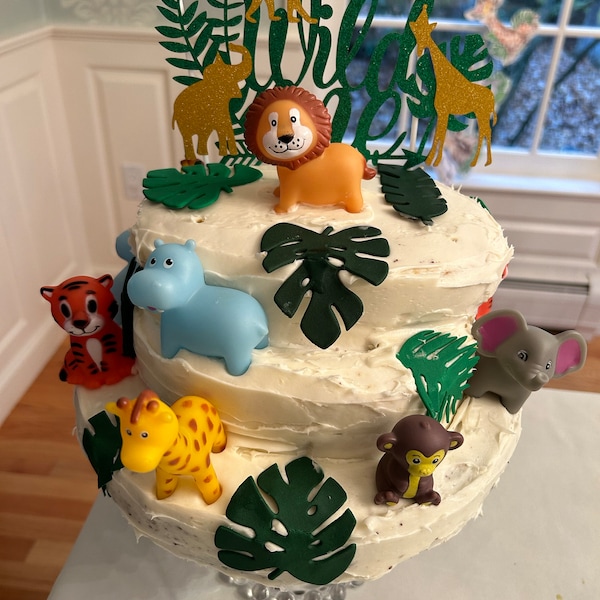 Fondant Tropical Leaves - Leaf Cake Toppers - Safari Party - Etsy