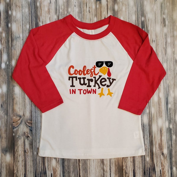 Coolest Turkey in Town Svg, Boys Thanksgiving Svg Dxf Eps Png, Boy ...