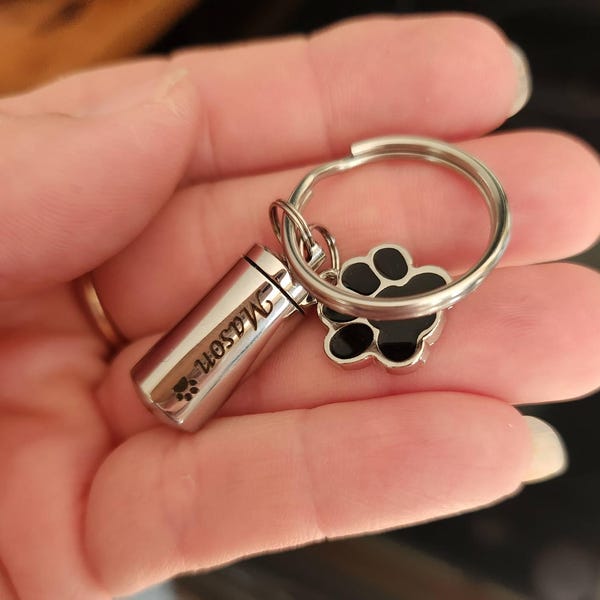 Dog Ashes Keepsake - Pet Urns Keychain for Dogs - Personalized ...