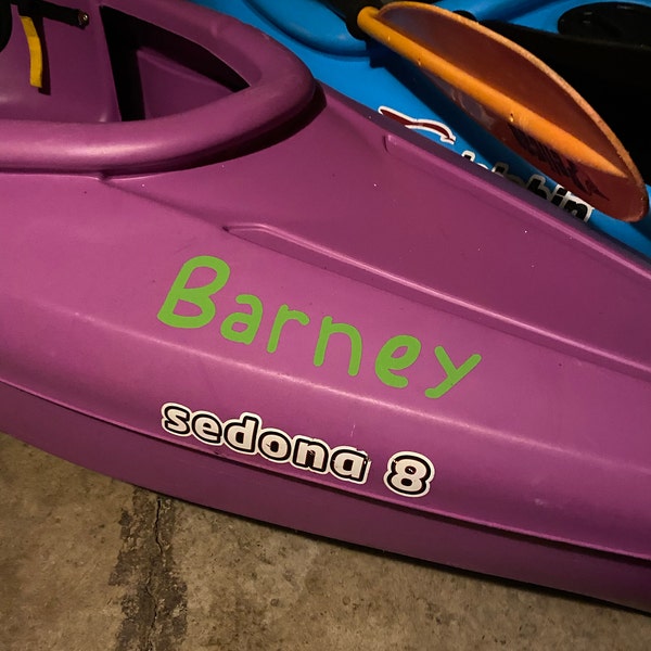 Kayak Vinyl Decal Stickers | Personalized Kayak Decal | Custom Canoe ...