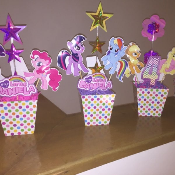 My Little Birthday Printable Little Pony Personalized Centerpiece ...