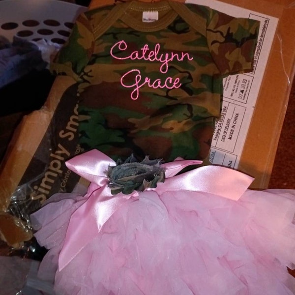 Baby Girl Camo Outfit, Baby Girl Hunting Outfit, Baby Camouflage Outfit ...