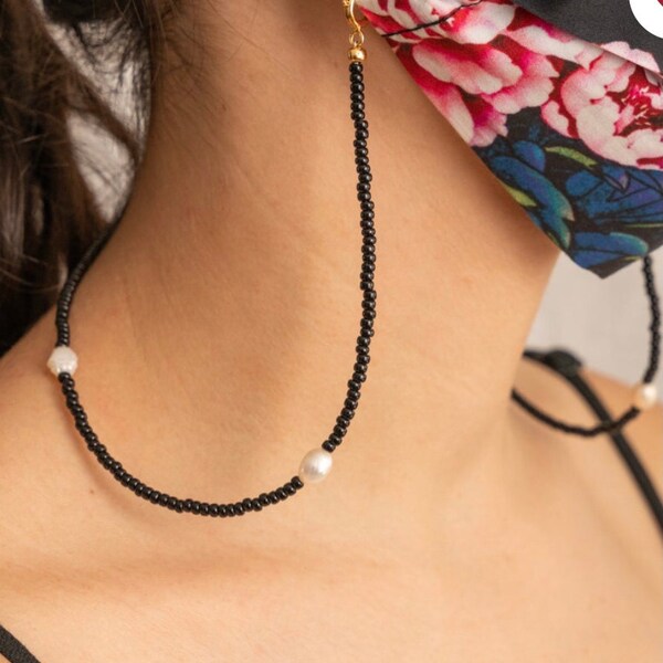 Face Mask Chain, Silver Mask Chain, Face Mask Necklace, Mask Chain ...