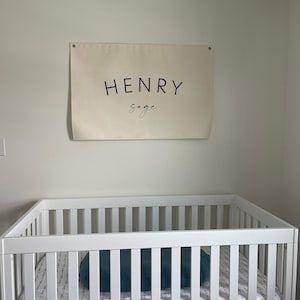 Baby Name Flag Canvas Flag Nursery Name Sign Custom Name - Etsy