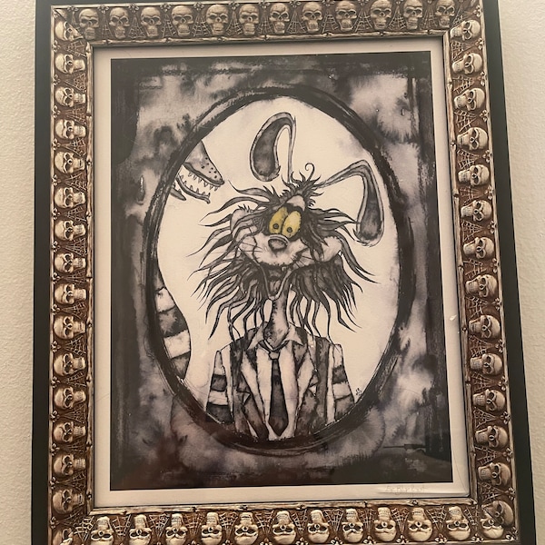 Tim Burton Art, Skeleton Boy & Skeleton Girl Illustration, Tim Burton ...