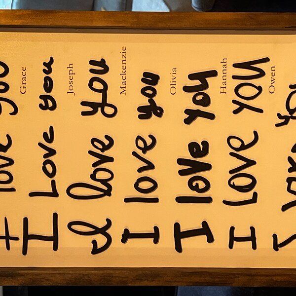 I Love You Handwriting Sign. 3D Handwriting Sign. Personalized ...