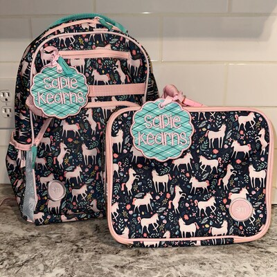 Embroidered Fabric Bag Tags, Personalized, Bookbag, Luggage - Etsy