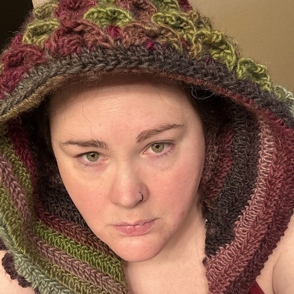 CROCHET PATTERN, Fae Elf Hood, "lauwis Dragon" Pixie Hood Crochet ...