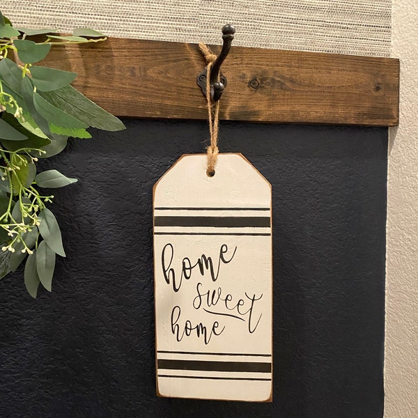 Home Sweet Home Large Wooden Tag Farmhouse Tags - Etsy