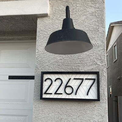 Horizontal Address Sign Address Plaque House Numbers House Numbers ...