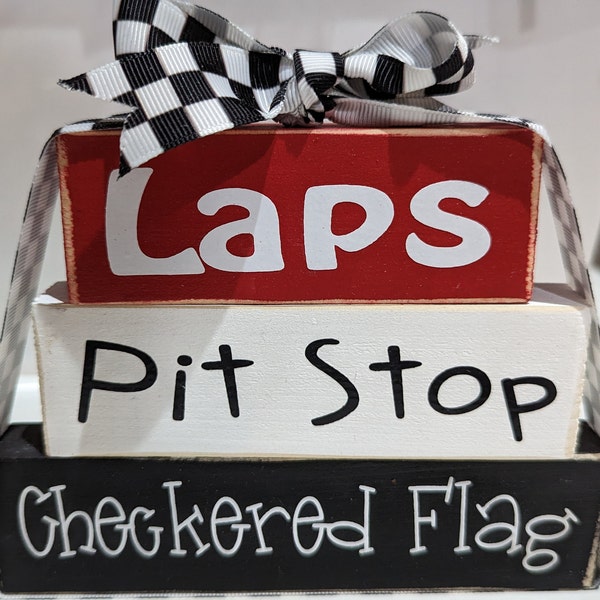 Laps, Pit Stop, Checkered Flag Race Fan Itty Bitty Stacking Blocks - Etsy