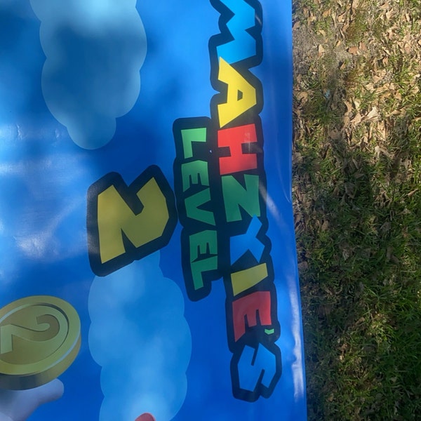 Super Mario Backdrop Banner, Luigi, Birthday Decoration, Kids Party ...