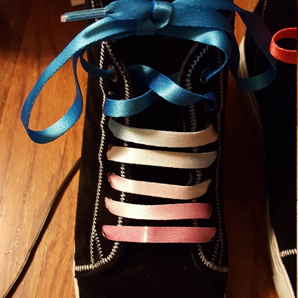 Transgender Pride Shoelaces — Subtle LGBT Pride Accessory Pride Flag ...