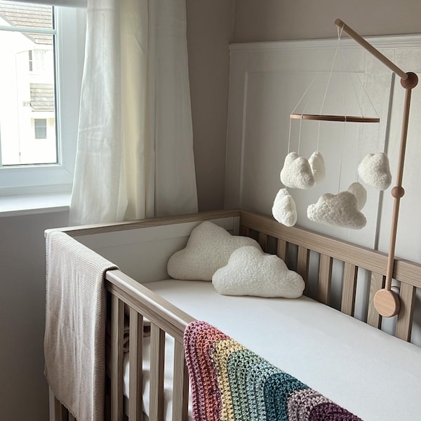 Boucle Mobile Handmade Baby Mobile Clouds Mobile Baby Nursery ...