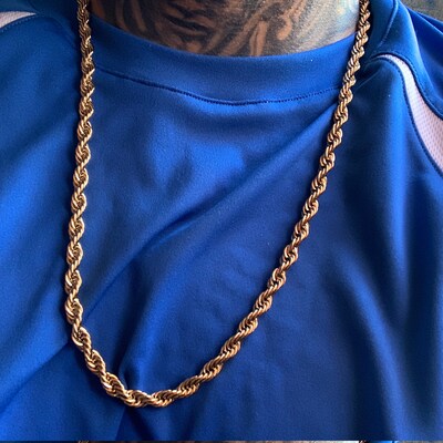 Stainless Steel Silver Rope Chain Waterproof Bracelet Necklace - Etsy