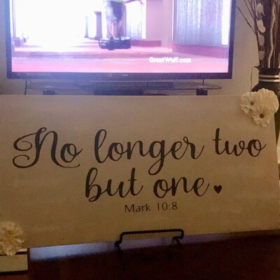 STENCIL, No Longer Two but One, 24x8, Reusable Stencil, NOT A SIGN - Etsy