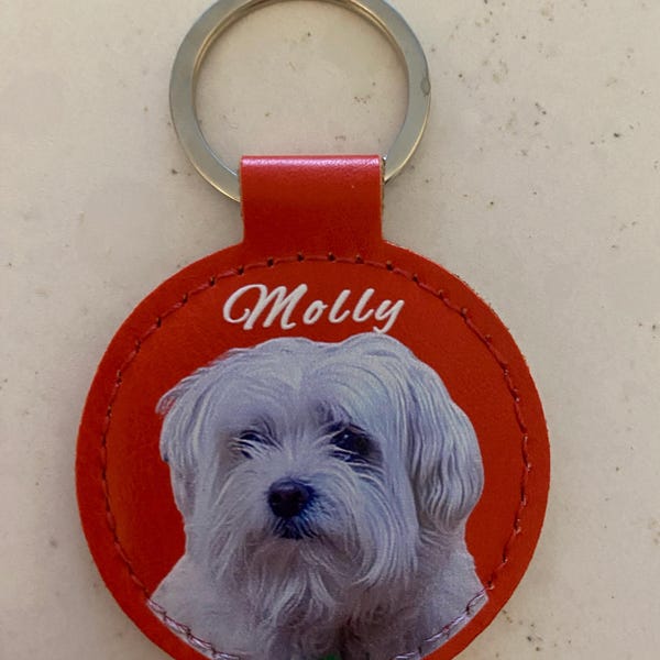 Personalized Pet Memorial Keychain - Custom Pet Photo Keepsake - Dog ...