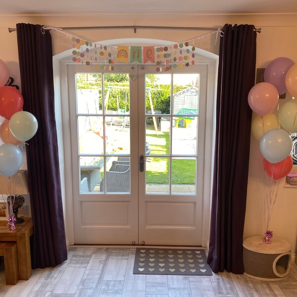 Pastel Rainbow First Birthday Banner, Highchair Banner, Cake Smash ...