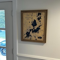 Muskrat Lake Map, Custom Wood Map, Custom Lake Art, 3D Wall Art ...