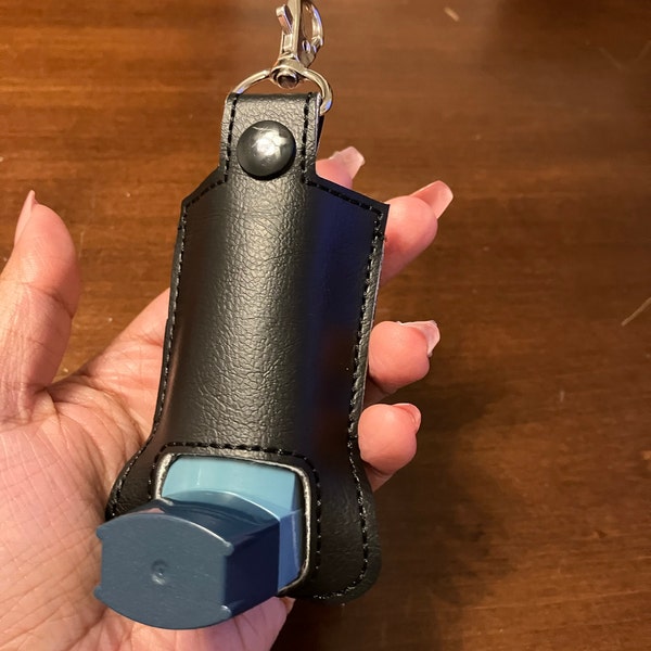 Blackout or Black Embossed Inhaler Case Keychain, Inhaler Holder ...