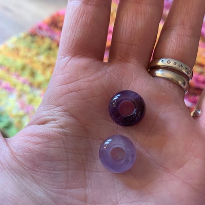 Amethyst Set of 2 Dreadlock Beads Dread Jewelry Accessories Gemstone ...