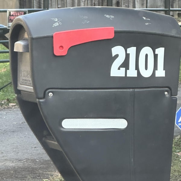 Mailbox Reflective Numbers Decals, Mailbox Reflective Digits, Mailbox ...