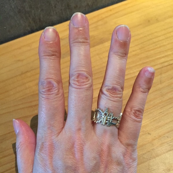London Cityscape Ring | England Skyline Ring | Silver Ring Gift ...