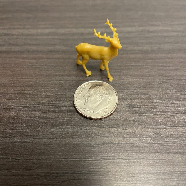 6pcs TINY DEER MINIATURES Plastic Elk European Holiday Crafting ...