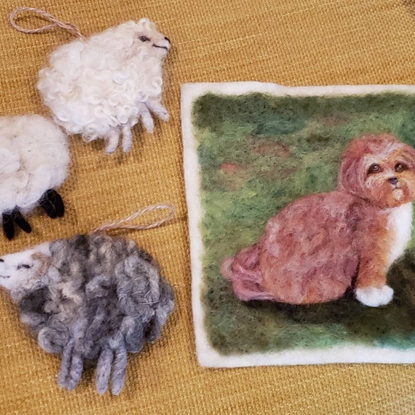 Needle Felted Wool Painting of a Daisy Fox, Gift for All Occasion - Etsy