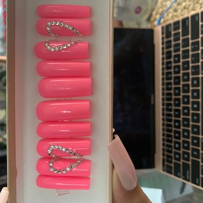 French Tip Red and Black Crocodile Nails Red Nails Black - Etsy