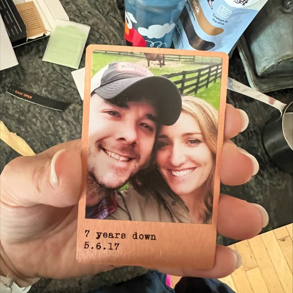 Personalised Solid Copper Wallet Photo Card, Wallet Insert, Wallet Card ...