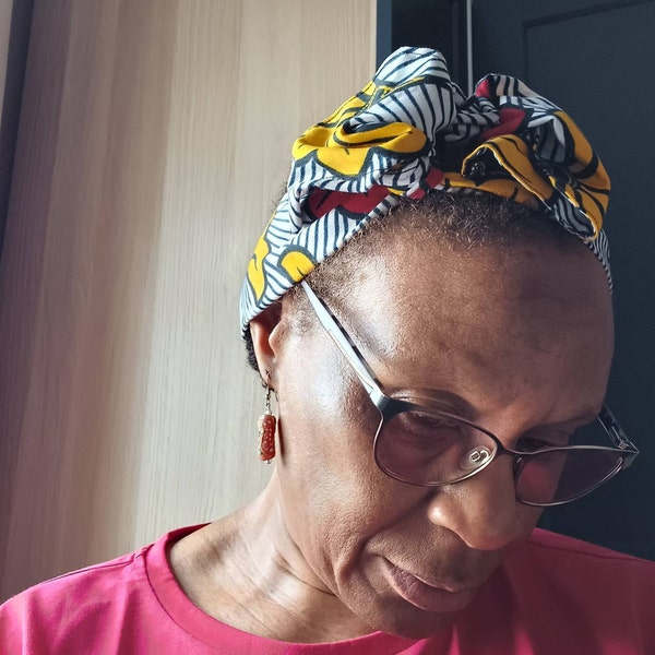 Wired Headwraps African Print Wired Headband Dread Locs Wide Twist