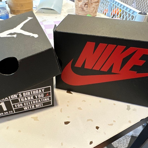 Shoe Box SVG for Cricut Shoe Box Template With Label Party Favor Box ...