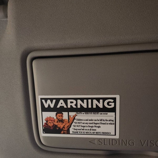 1/5/20/50/100pcs Anime Car Airbag Warning Stickers/anime Stickers/car ...