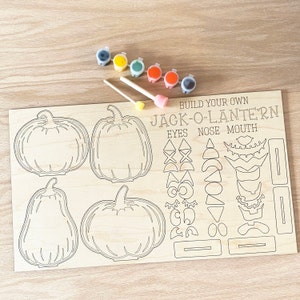 Build Your Own Jack-o-lantern Laser Cut Digital File Cute Halloween ...