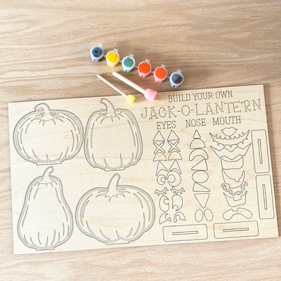 Build Your Own Jack-o-lantern Laser Cut Digital File Cute Halloween ...
